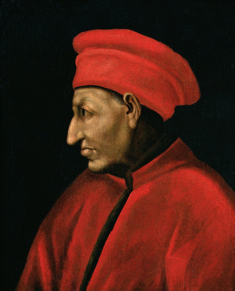 Portrait de Cosimo de'Medici (II Vecchio) (1389-1463) copié de la ...