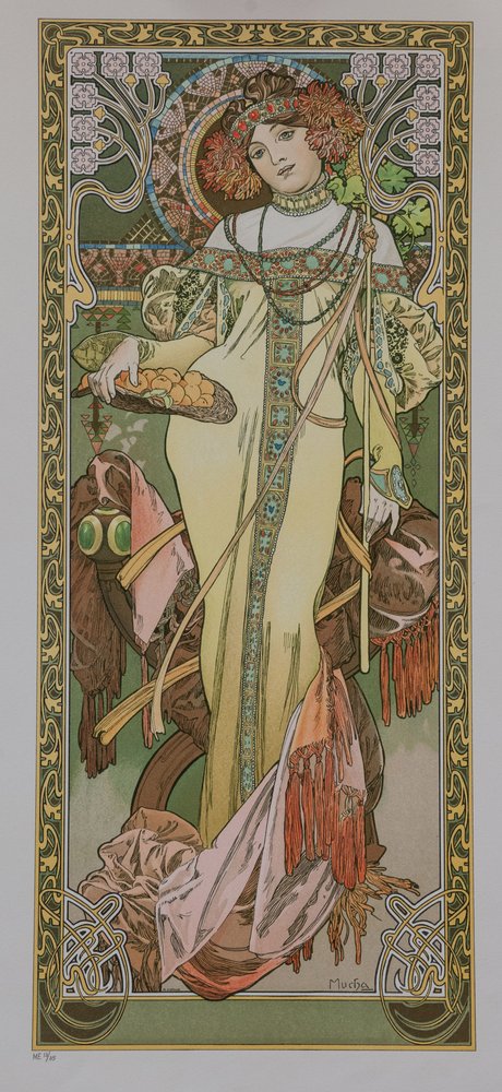 Les quatre saisons : L'Automne | Alphonse Mucha