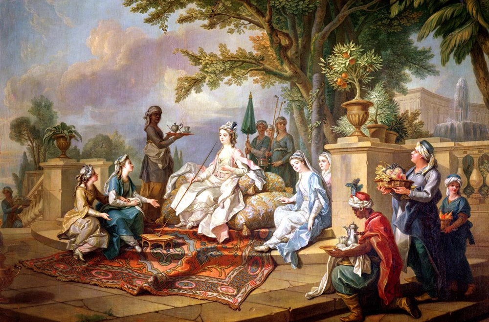 La Sultane servie par ses eunuques | Estampe d'art