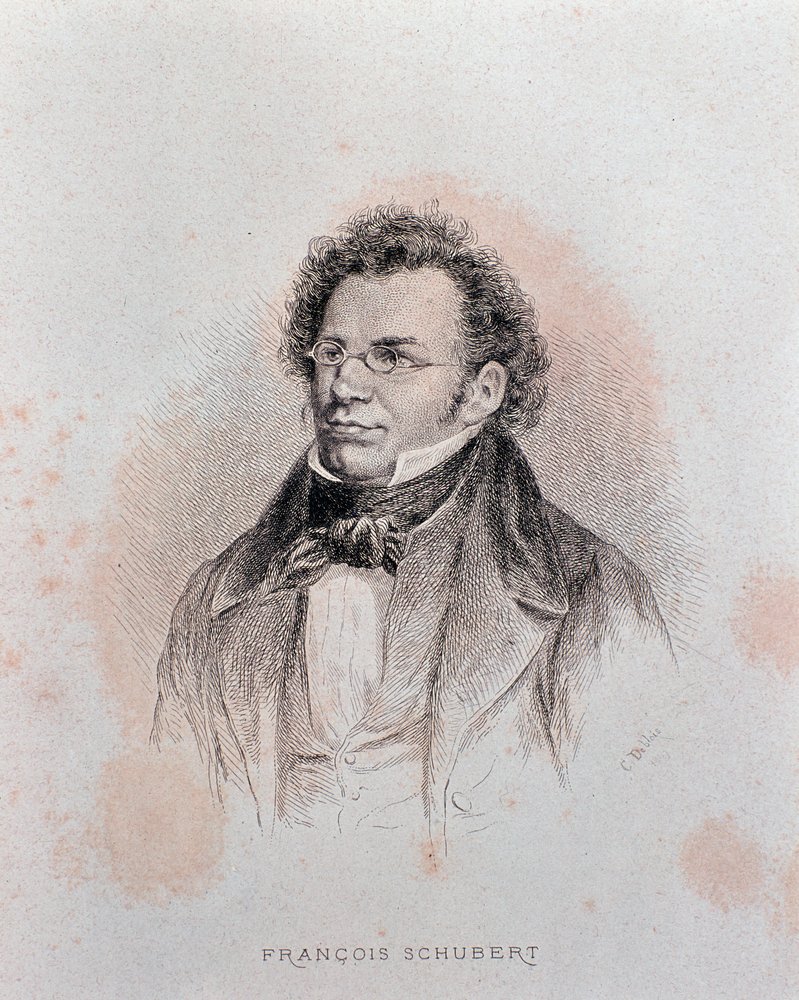 Portrait de Franz Schubert (gravure) | Estampe d'art