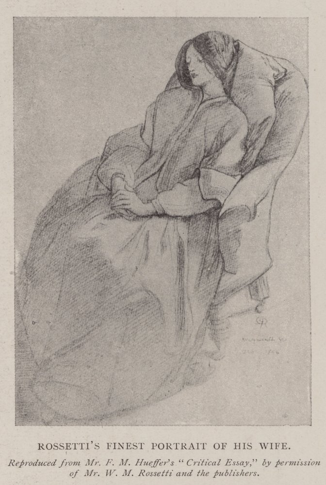 Le plus beau portrait de Rossetti de sa femme | Estampe d'art