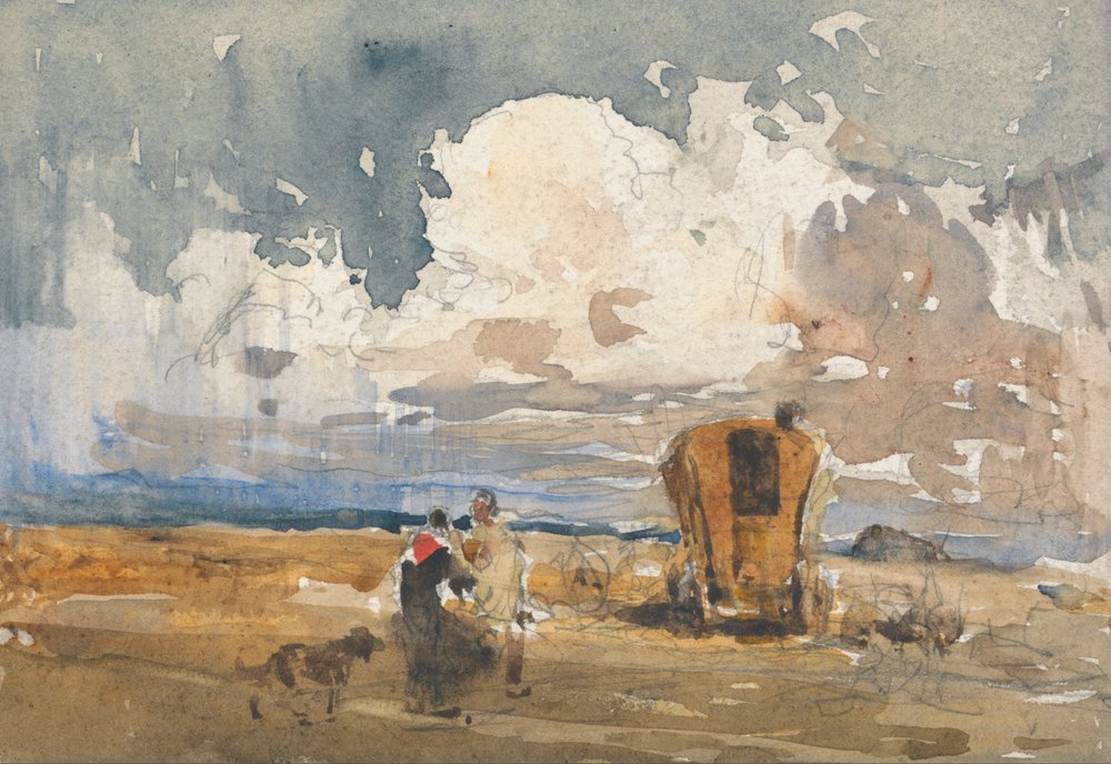 Paysage avec des gitans et une charrette | David Cox