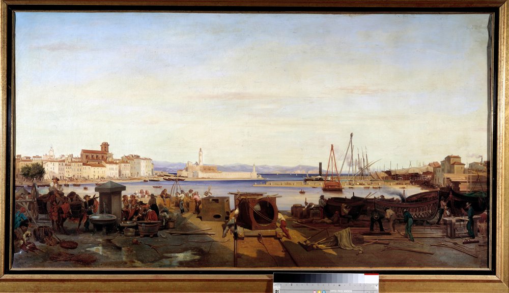 Le port de la Ciotat Peinture par Émile Loubon