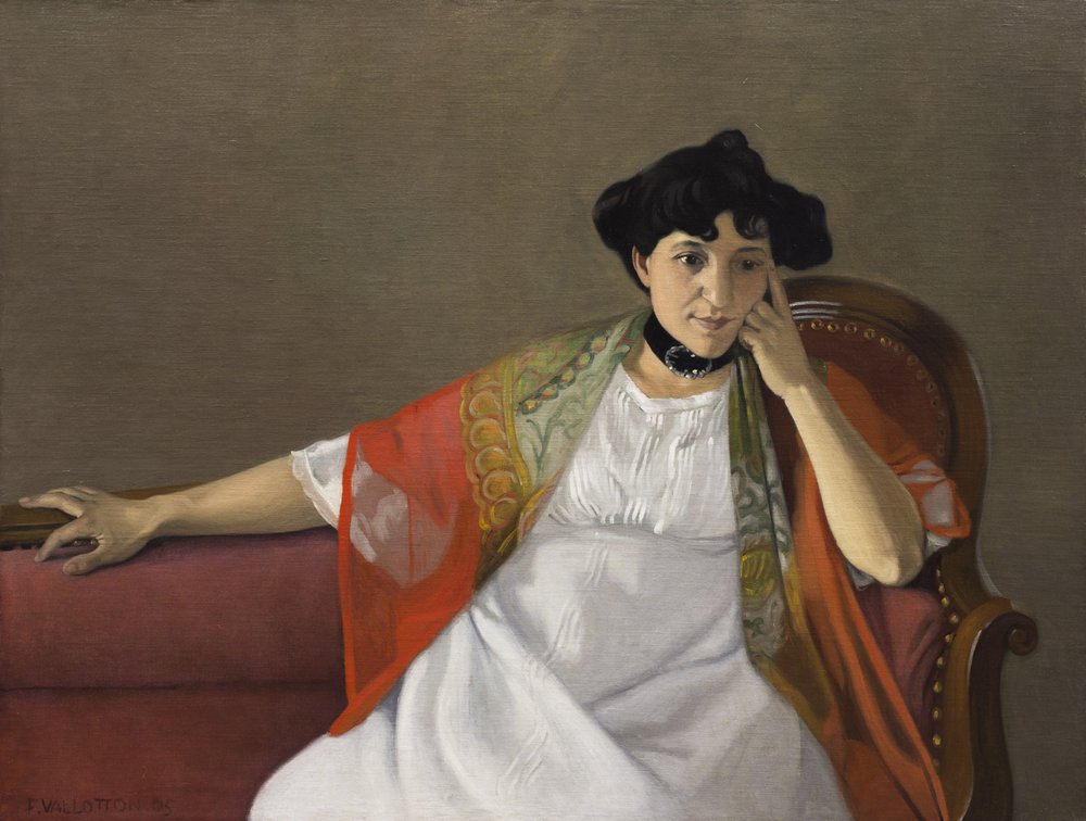 Portrait de l'épouse de l'artiste, Gabrielle Vallotton