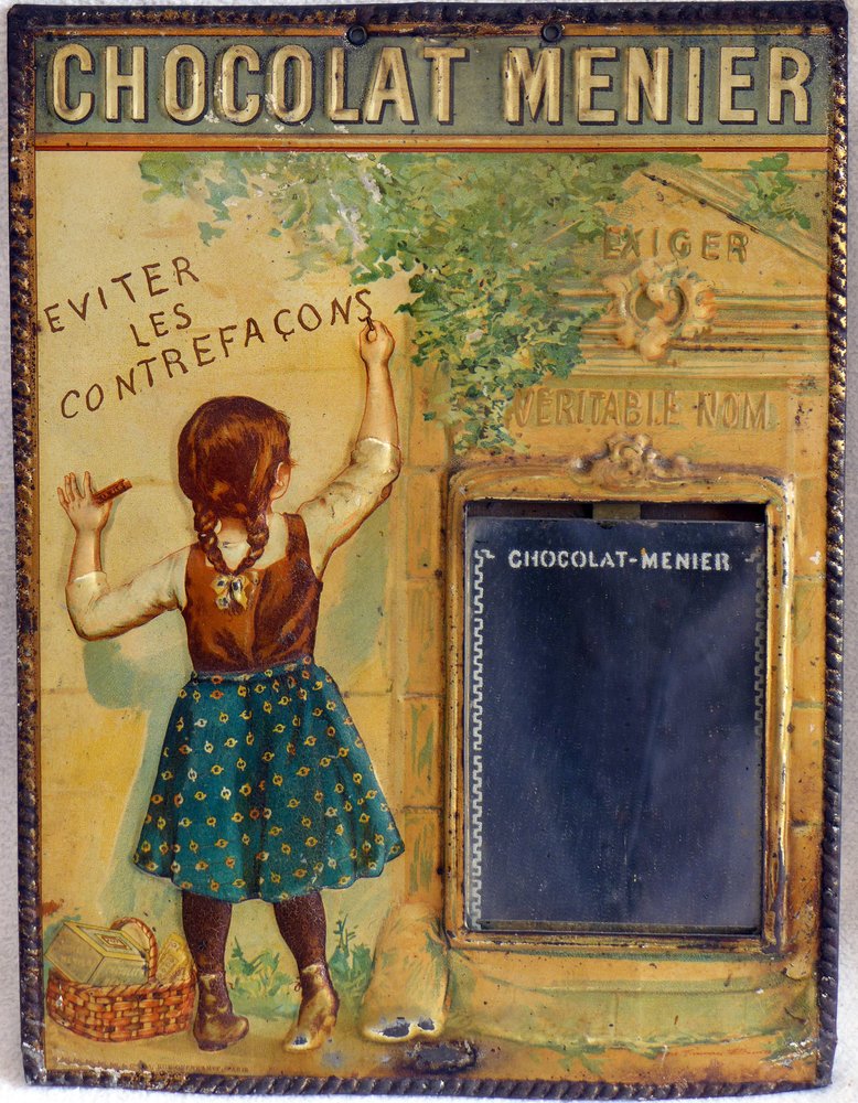 Plaque publicitaire du chocolat Menier, c.1900