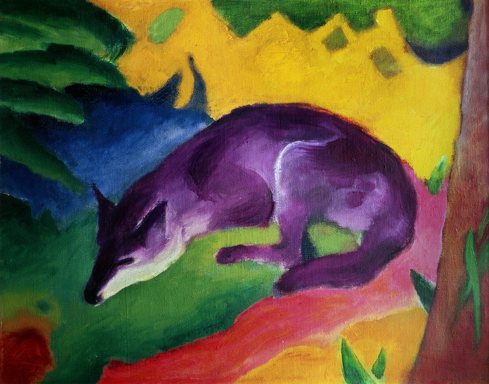 Renard bleu, 1911 | Franz Marc | Estampe d'art