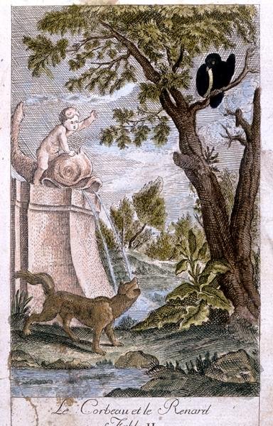 Le Corbeau et le Renard, illustration d'après la fable de Jean de la ...