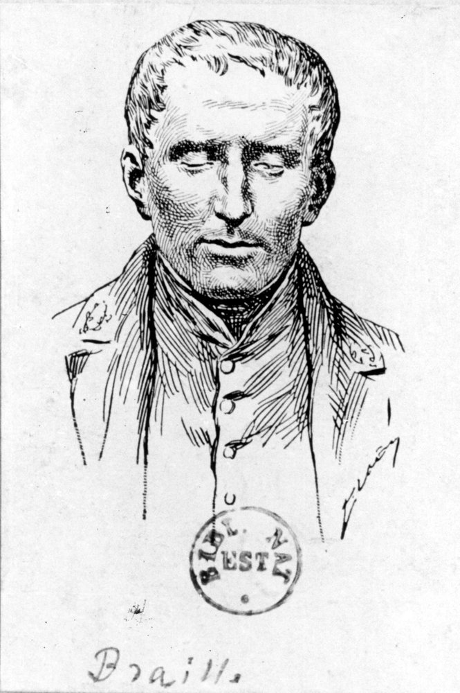 Portrait de Louis Braille | French School | Estampe d'art