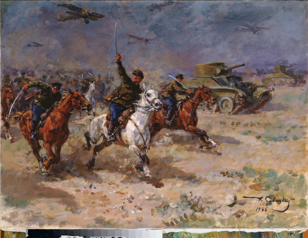 Attaque (Chars et cavalerie de l'Armée Rouge durant la révolution d ...