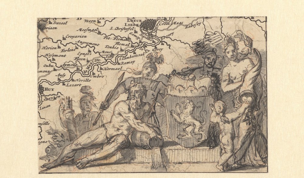 Conception pour un vignette avec les armoiries du Brabant