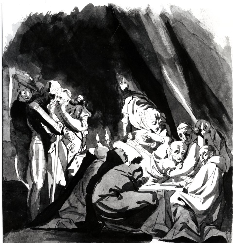 Mort du cardinal Beaufort, illustration de 'Henry VI' de Shakespeare, 1772