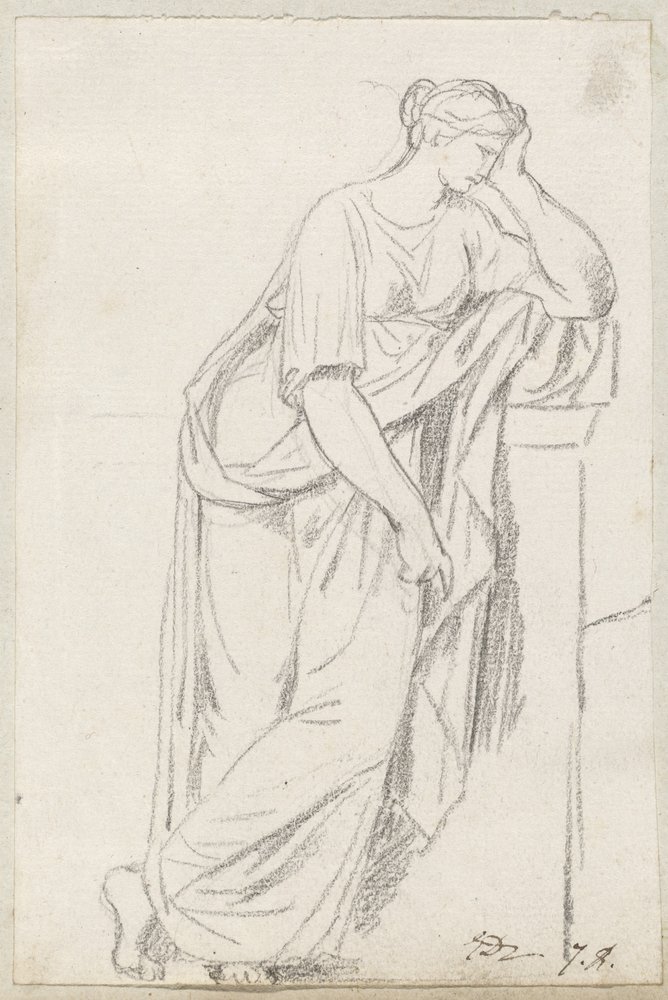 Eine Muse vom Sarkophag der Musen von Jacques Louis David