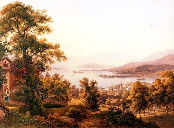 Vue de Horgen sur le lac de Zurich | Jakob Suter