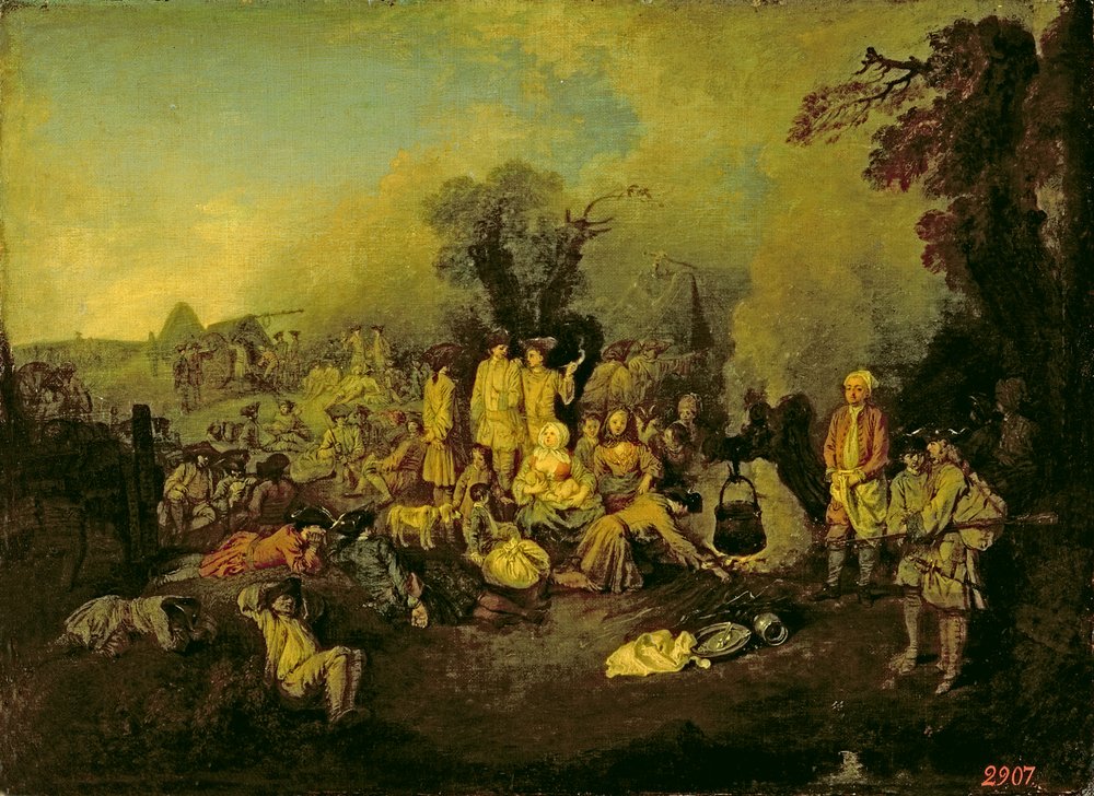 Campement de Gitans | Jean Antoine Watteau | Estampe d'art
