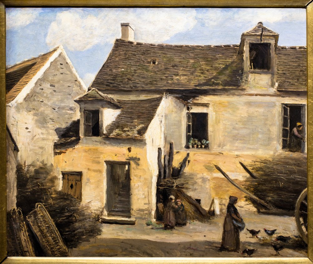 Cour d'une maison près de Paris | Estampe d'art
