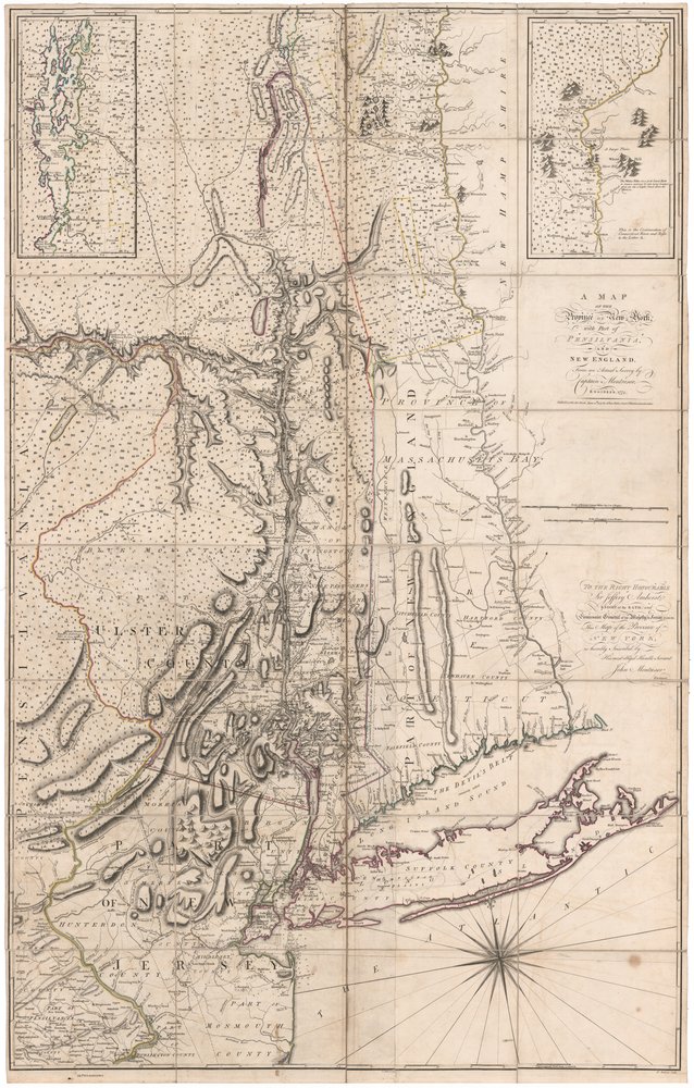 Carte de la province de New York par le capitaine Montresor