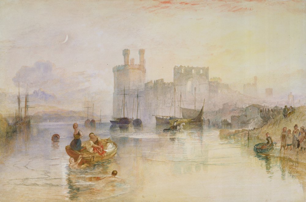 Château de Caernarvon, vers 1833 | Estampe d'art