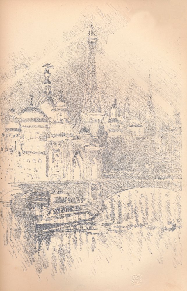 Effet de soirée, Exposition de Paris, 1901 | Estampe d'art