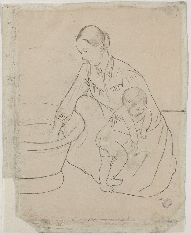 Le bain [verso] | Mary Stevenson Cassatt | Estampe d'art