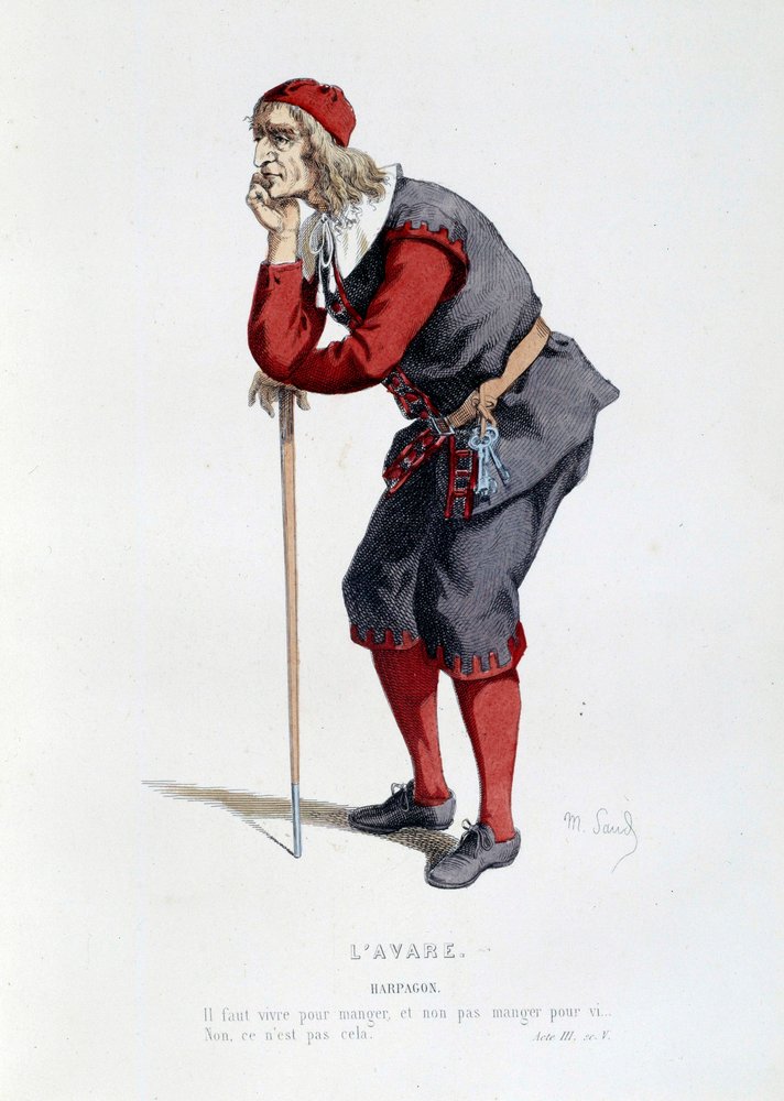 Costume pour le personnage d'Harpagon dans la pièce « L'avare » de Molière