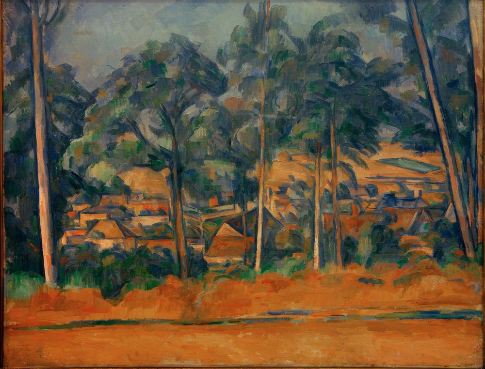 Village Derrière Les Arbres Paul Cézanne
