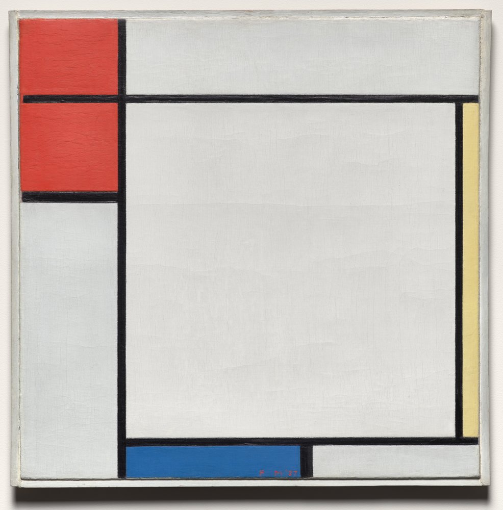 Composition avec rouge, jaune et bleu | Piet Mondrian