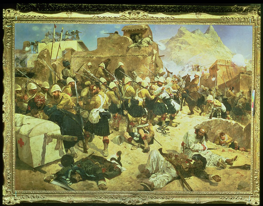 Candahar : Les 92e Highlanders et les 2e Gurkhas prenant d'assaut Gaudi ...