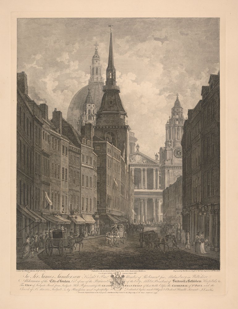 Vue partielle de la façade ouest de Saint-Paul