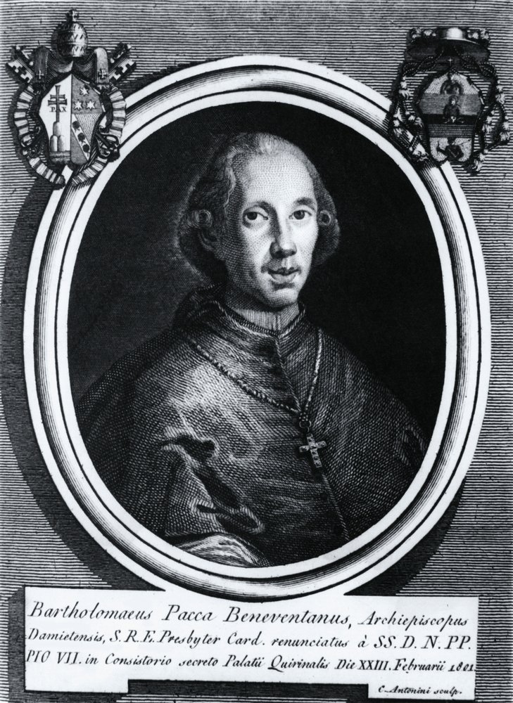Portrait de Bartolomeo Pacca (1756-1844), cardinal italien, gravure