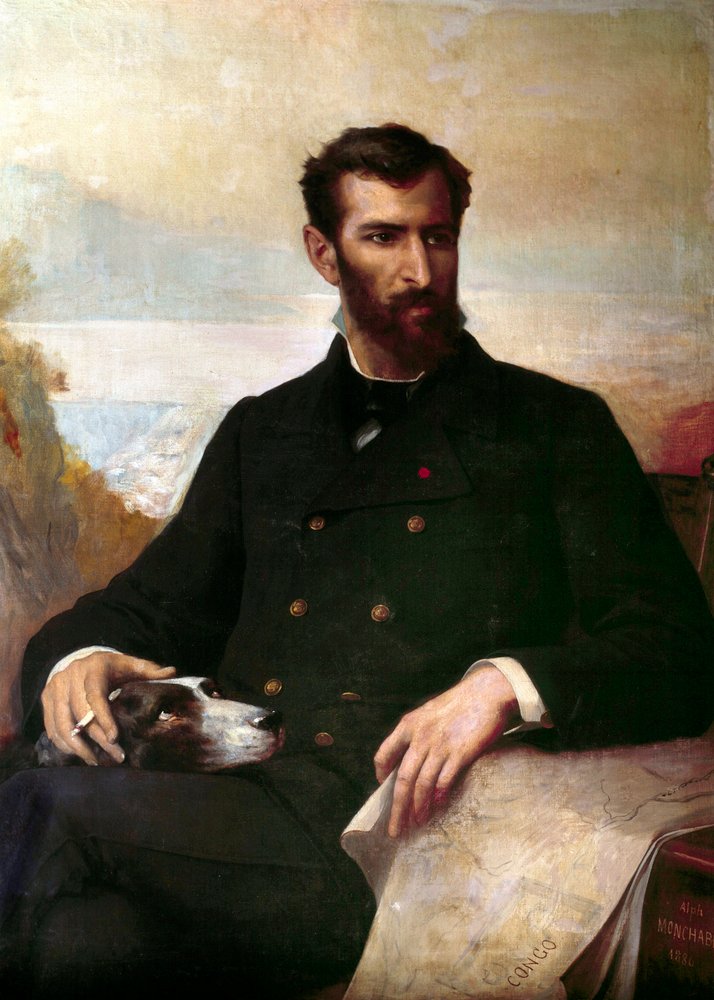 Portrait de Pierre Savorgnan de Brazza, explorateur français en Afrique ...