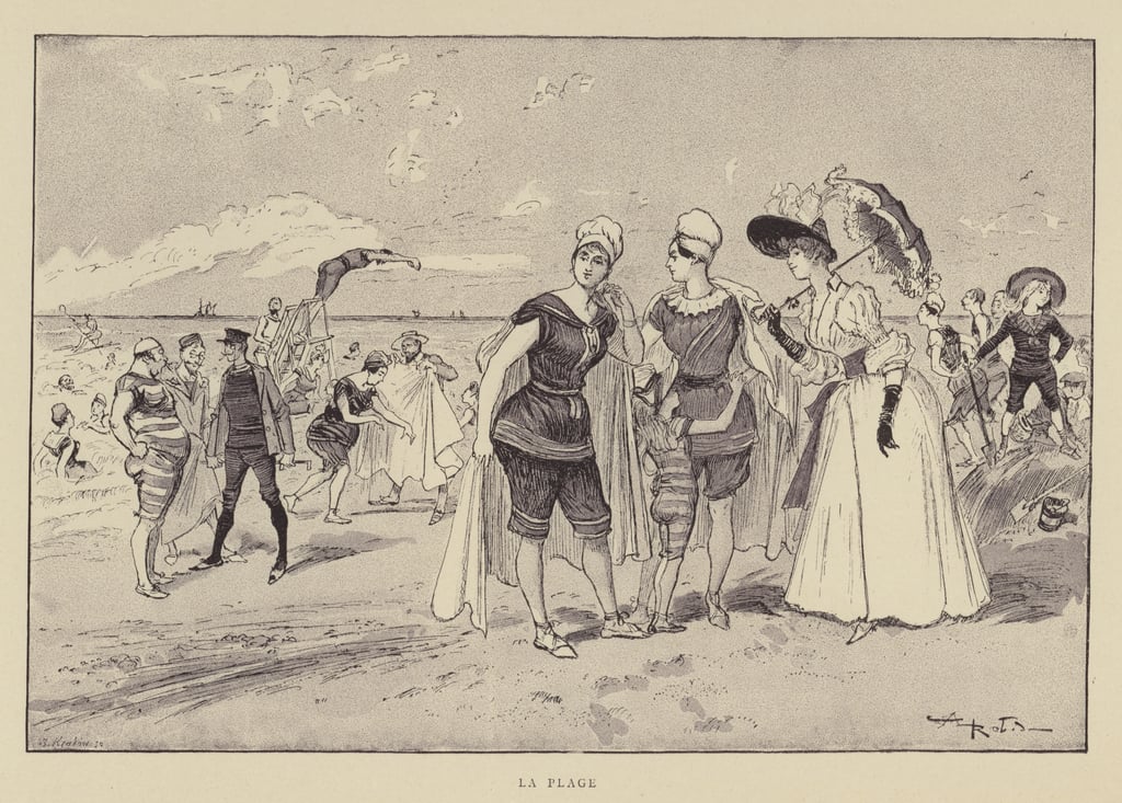 La Plage | Albert Robida | Estampe d'art