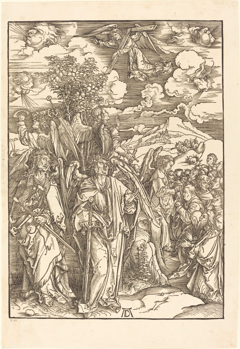 Les quatre anges tenant les vents | Albrecht Dürer