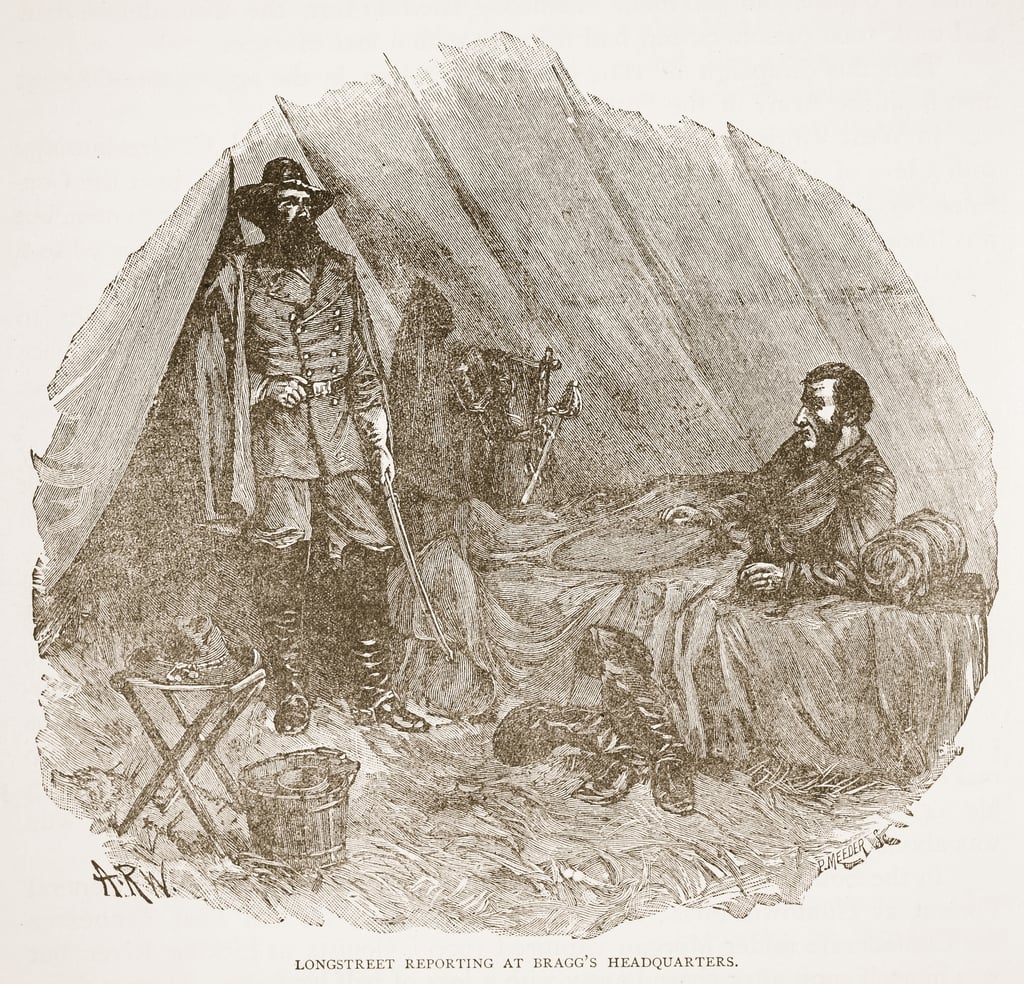 Longstreet Reporting au siège de Bragg, à partir d&un pub de livre. 1896