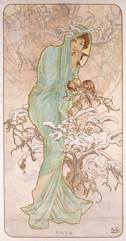 Winter; Hiver, c.1896 | Alphonse Mucha | Estampe d'art
