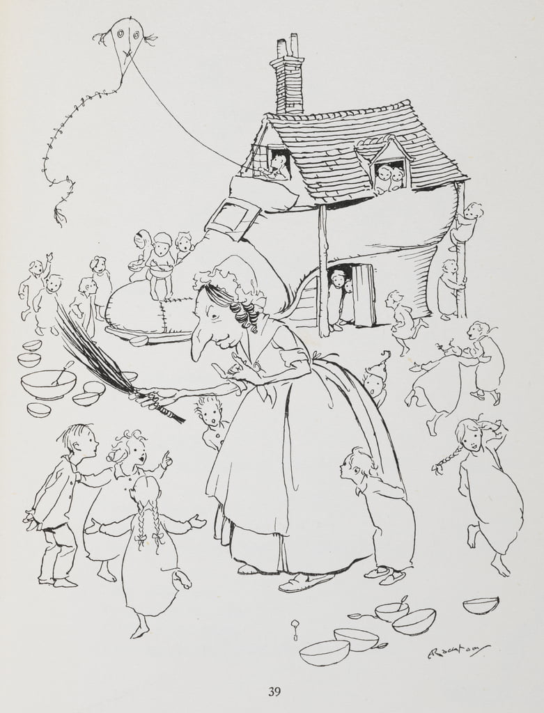 Il y avait une vieille dame qui vivait dans une chaussure. Une femme ...