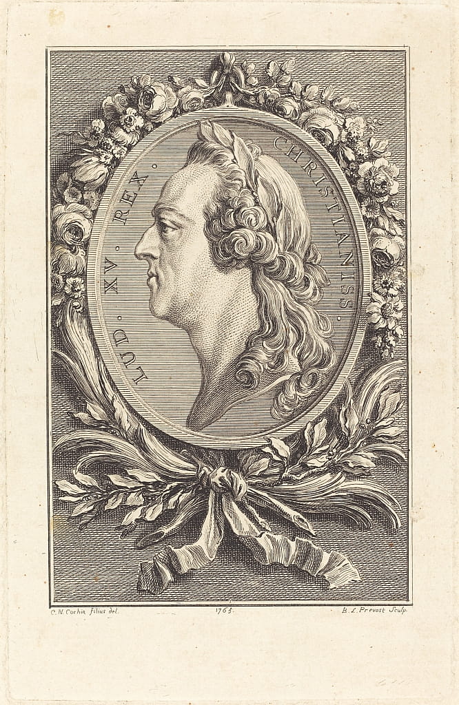 Louis XV, 1765. | Benoit Louis Prevost | Estampe d'art