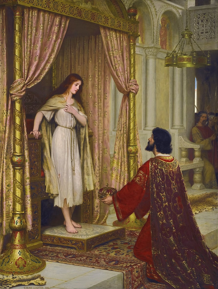 Le roi et la mendiante | Edmund Leighton | Estampe d'art