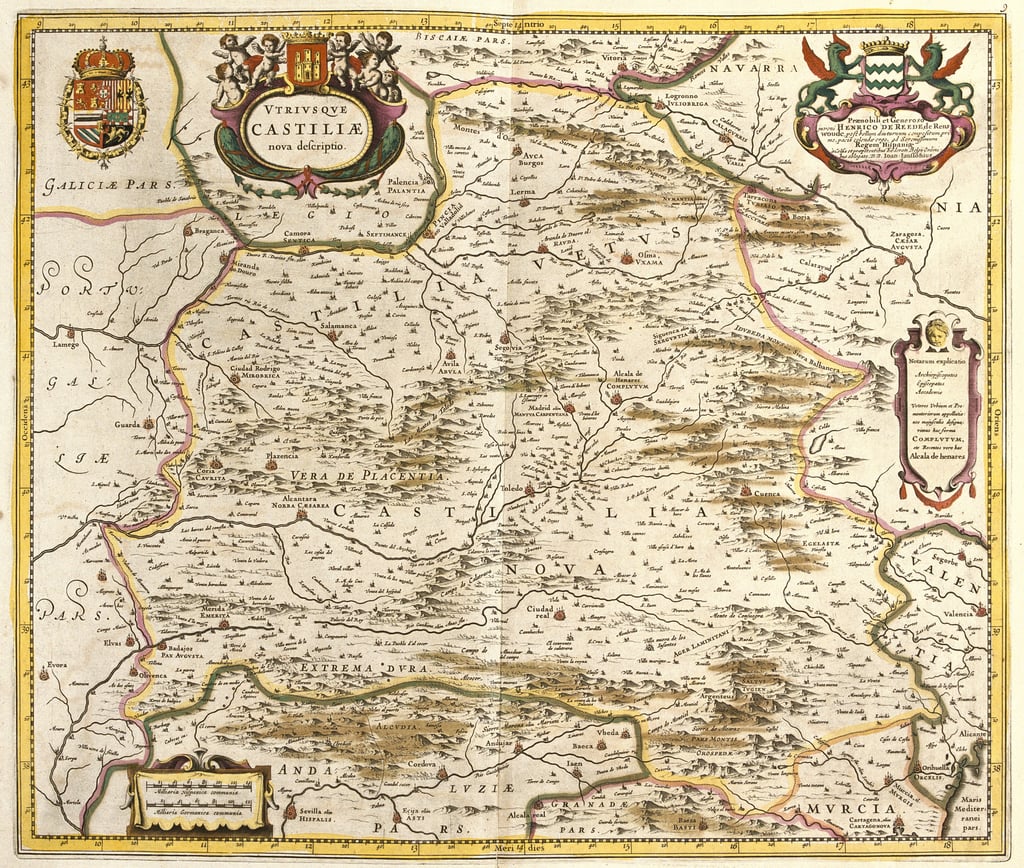 Carte du royaume de Castille (Espagne) (gravure)