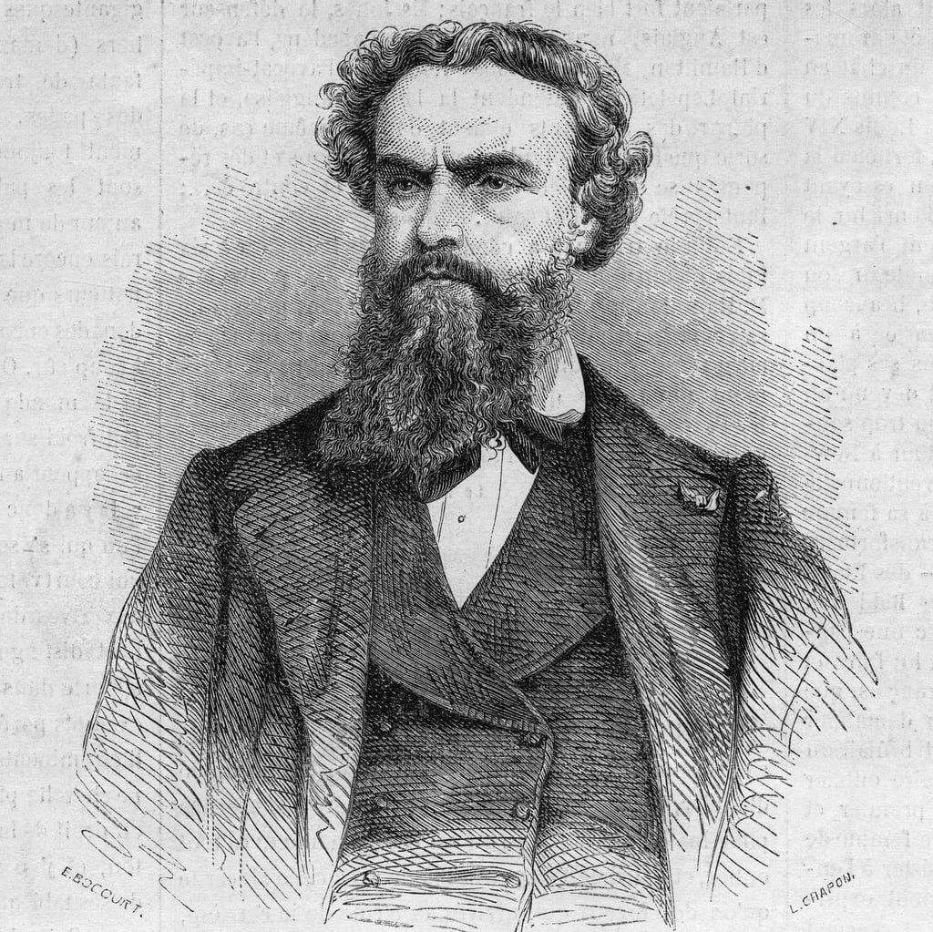 Portrait d'Alexandre Cabanel (1823-1899), peintre français. Gravure ...