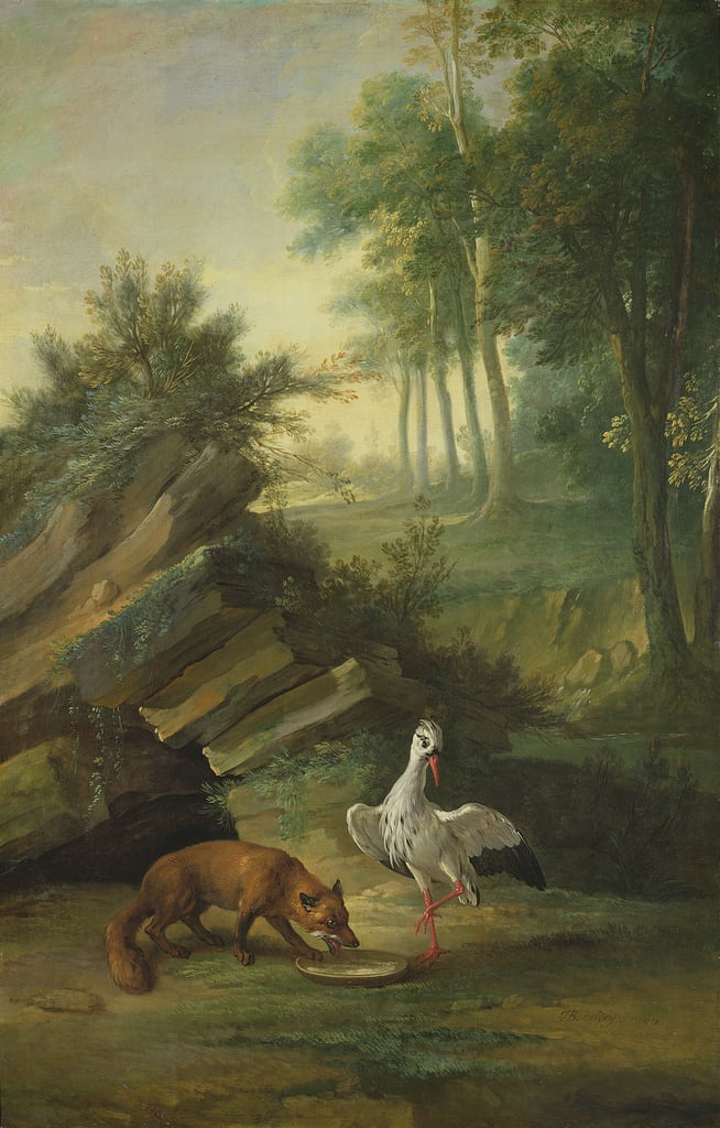 Le renard et la cigogne, 1747 | Jean Baptiste Oudry
