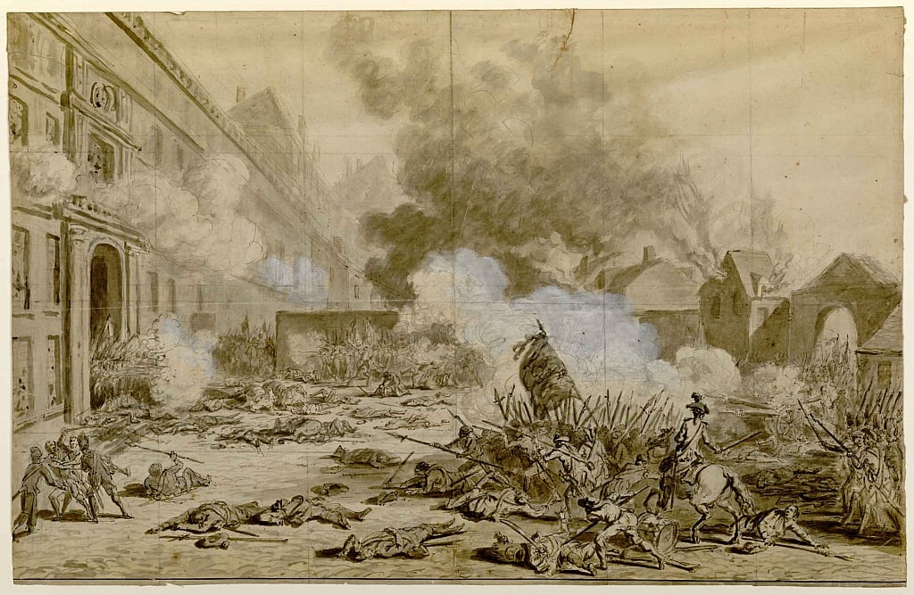 The Capture of the Tuileries Palace La prise des Tuileries, c. 1793.