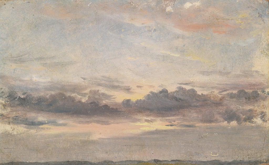A Cloud Study, Sunset, vers 1821 (huile sur papier sur carton)