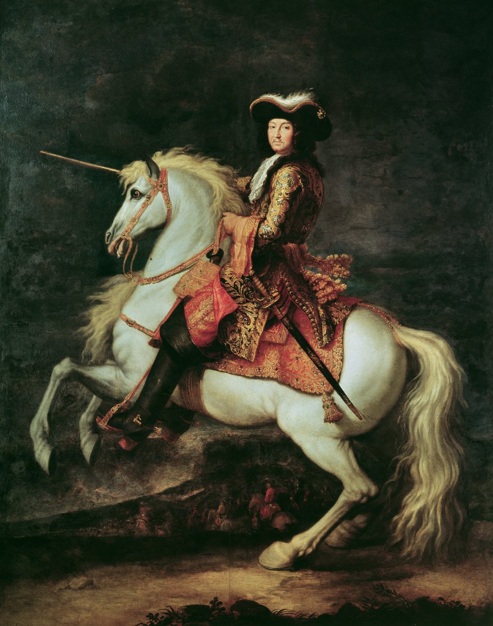 Portrait de Louis XIV à cheval | Adam Frans van der Meulen