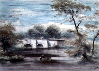 Paysage avec Pont | Alfred John Bowell | Estampe d'art