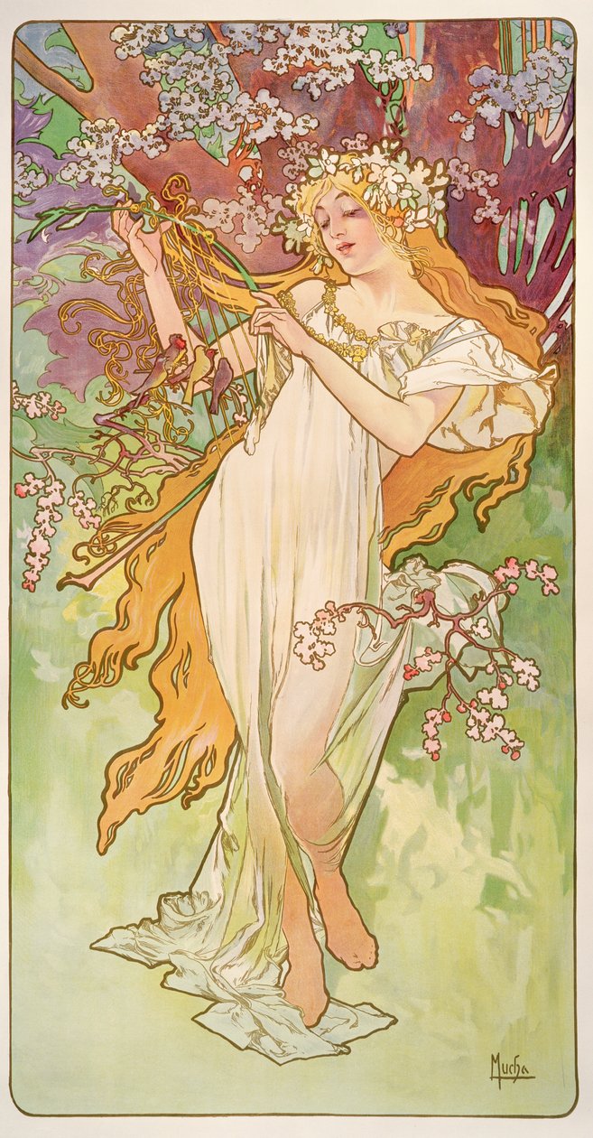 Les saisons : Printemps, 1896 | Alphonse Mucha