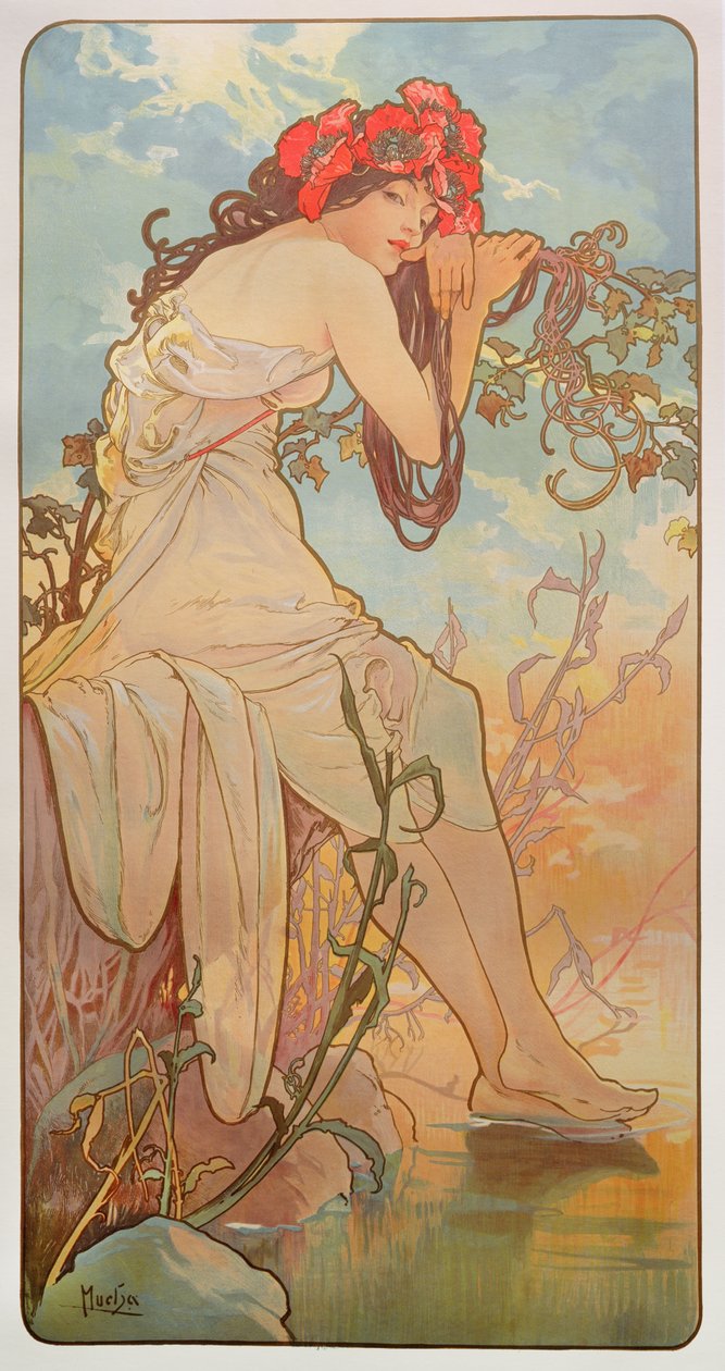 Les saisons : Été, 1896 | Alphonse Mucha | Estampe d'art