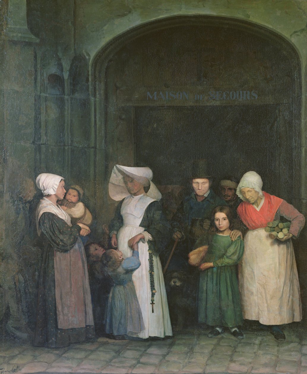 La maison de refuge, vers 1840 | Estampe d'art