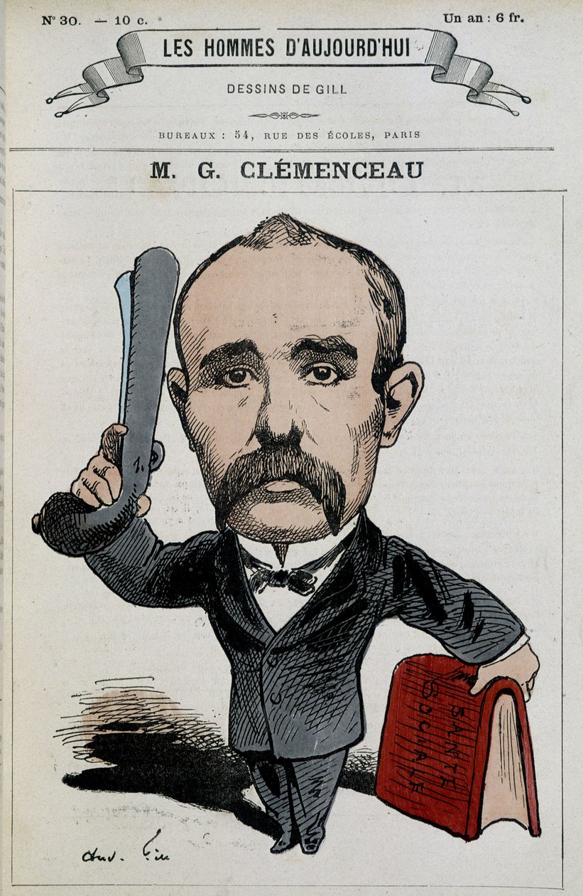 Georges Clémenceau - par Gill, dans « Les hommes d'aujourd'hui