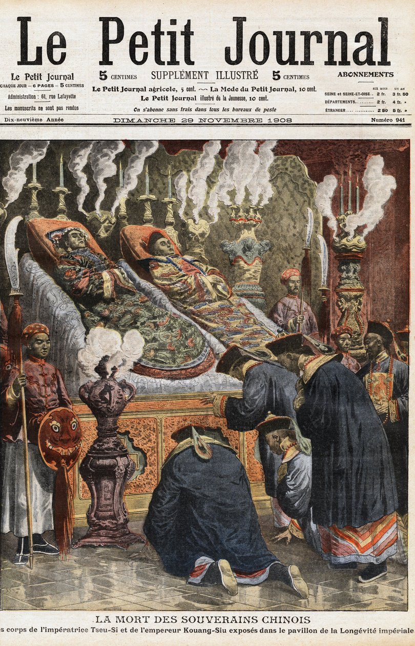 Funérailles des souverains chinois : les corps de l'impératrice ...