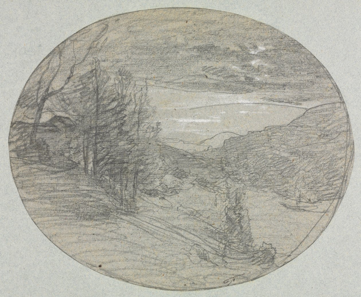 Paysage, 1800s | Auguste Francois Ravier | Estampe d'art